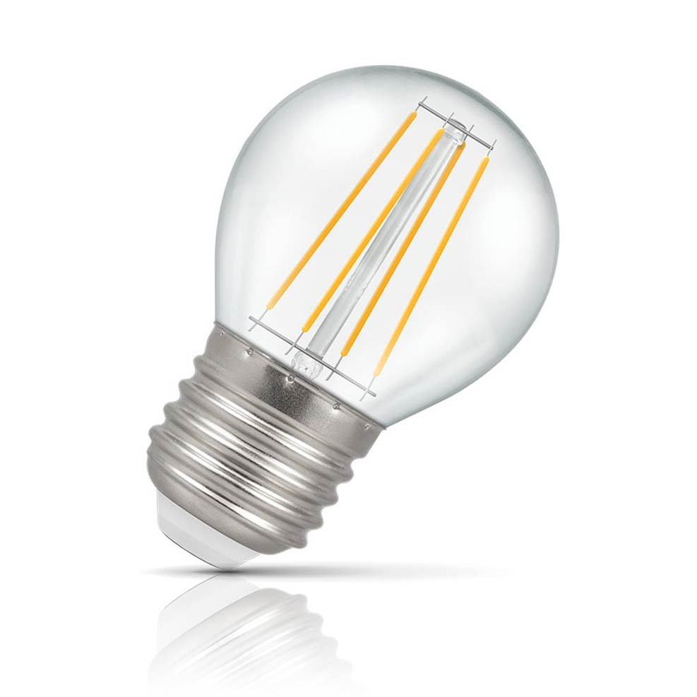 Crompton Golfball Led Light Bulb Dimmable E27 5w 40w Eqv Warm White